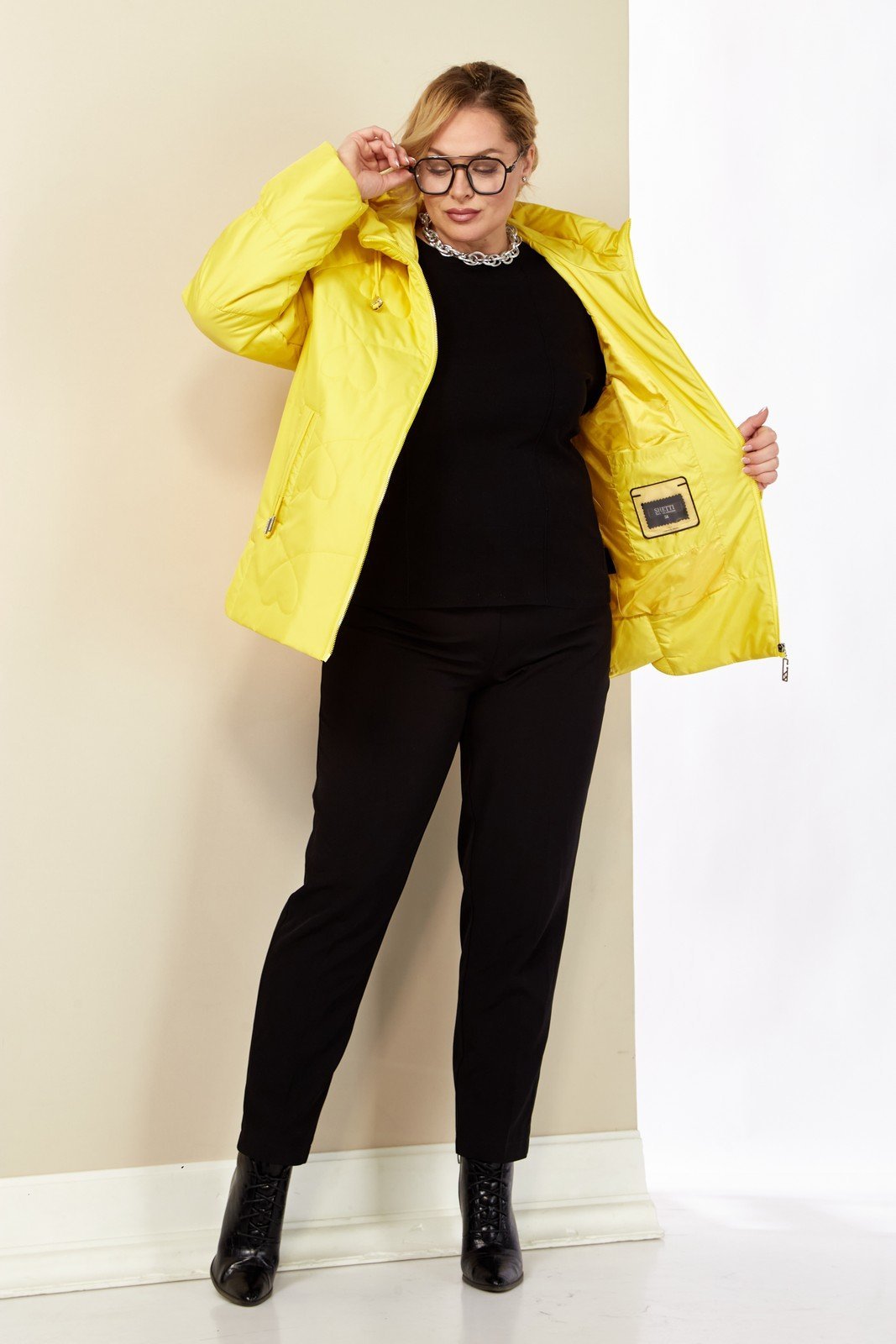 Куртка 2185 желтый Shetti купить в интернет магазине Велесмода